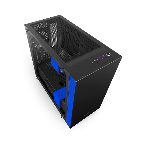 Nzxt Black & Blue H400i Mini Tower Chassis Nzt-ca-h400w-bl