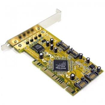 Sunix 4 Port Internal Serial ATA Connector PCI Card PCI-SATA4000