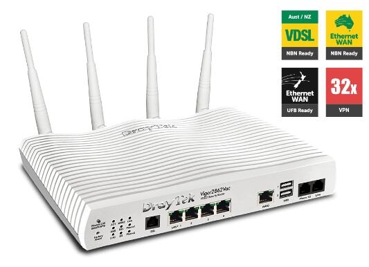 Draytek Vigor2862vac Multi Wan Firewall Qos Ipv6 Router With Vdsl2 ...
