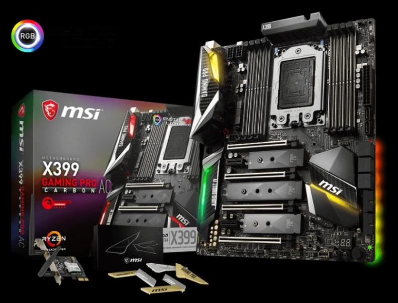 Msi X399 Gaming Pro Carbon Tr4 Amd Threadriper 8 Ddr4 Dimms 128gb Atx ...